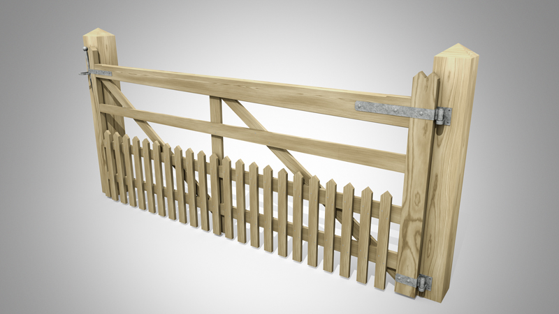 Handmade Field Gates Pattern T (Yard Gate) - English Brothers Heritage